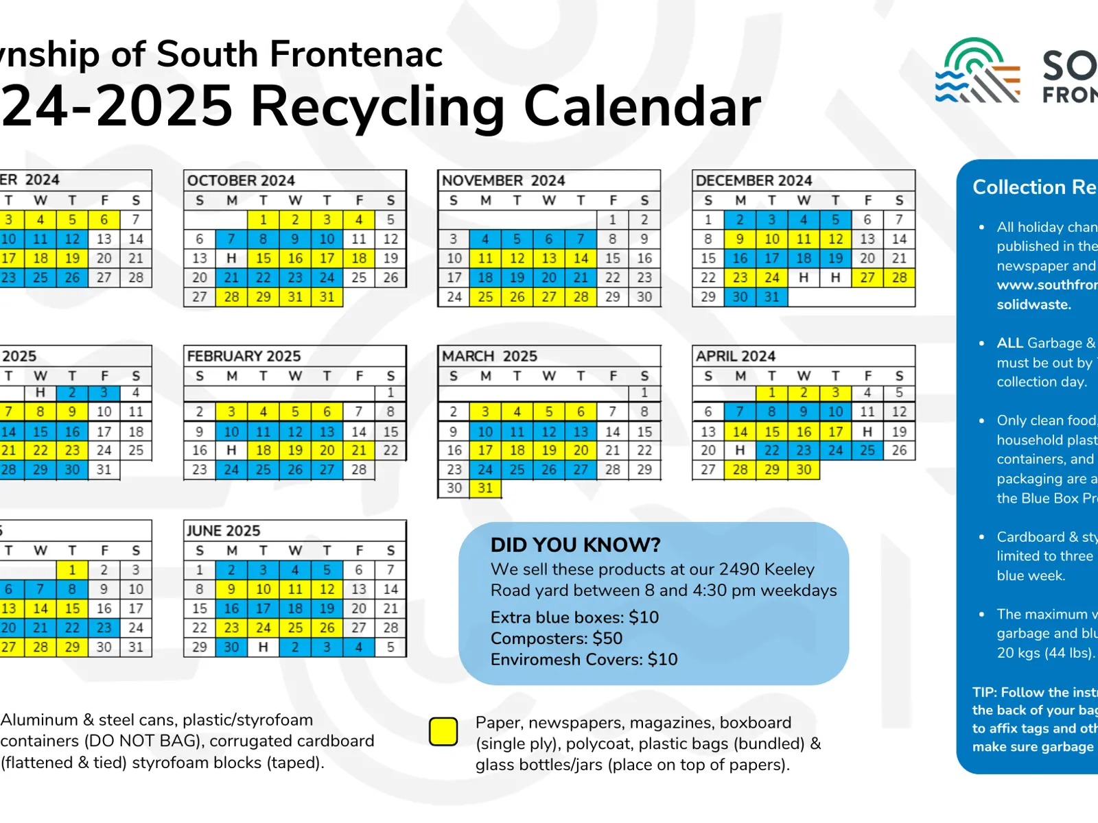 Garbage and Recycling | Township of South Frontenac